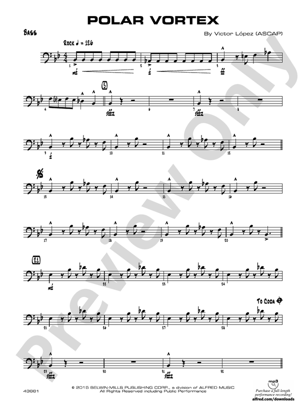 Polar Vortex: String Bass: String Bass Part - Digital Sheet Music Download