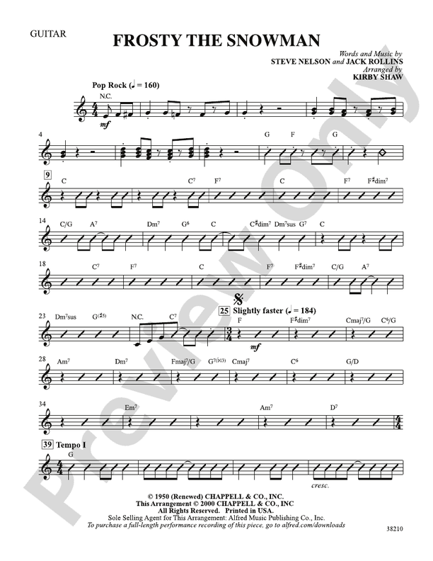 Frosty the Snowman: Choral Octavo SoundPax: Steve Nelson - Digital ...