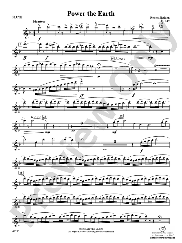 Power the Earth: Flute: Flute Part - Digital Sheet Music Download