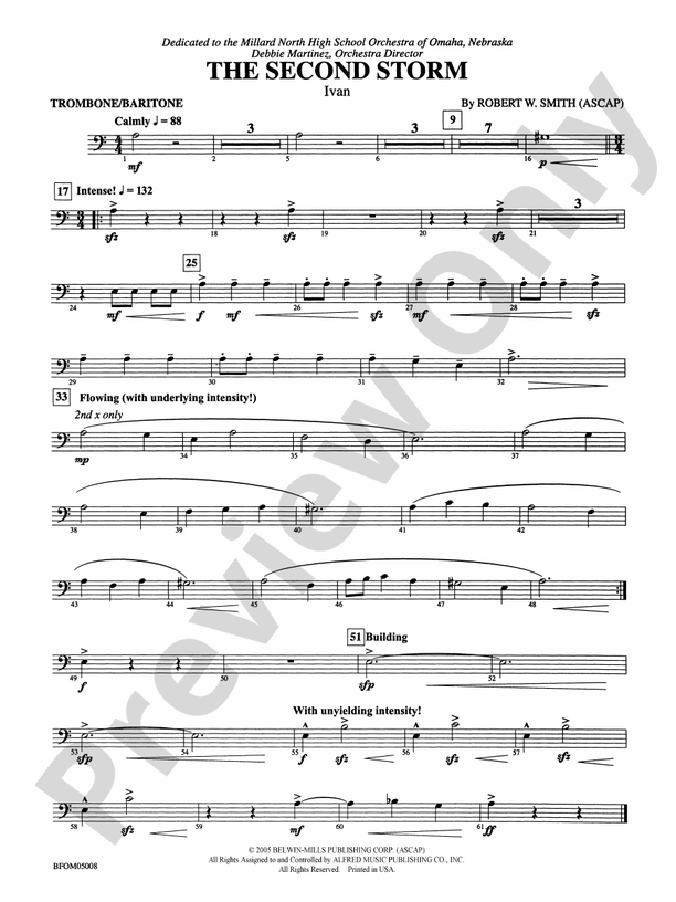 The Second Storm (Ivan): 1st Trombone: 1st Trombone Part - Digital ...