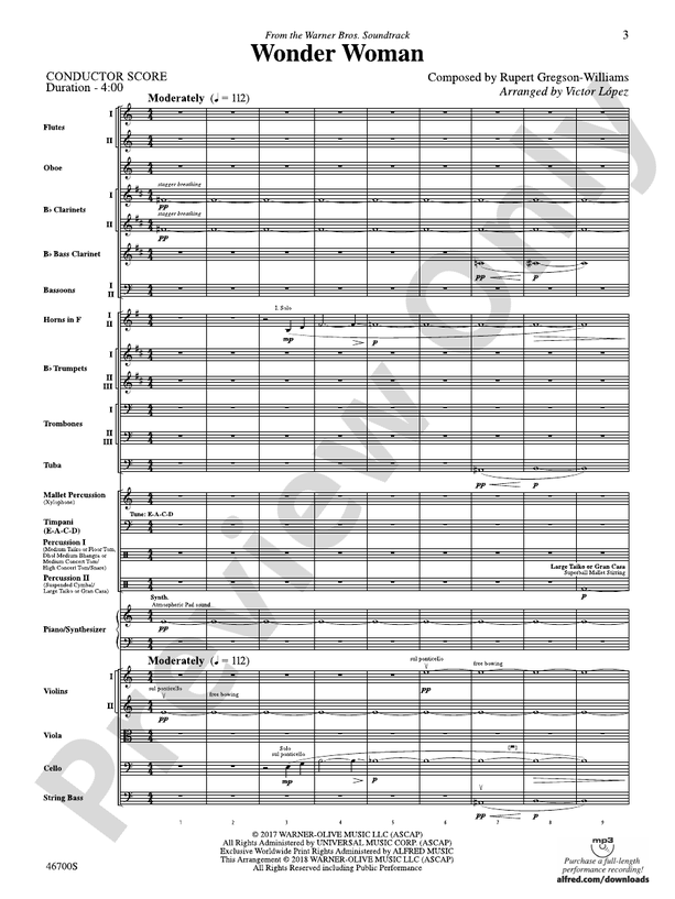 Wonder Woman: From the Warner Bros. Soundtrack: Full Orchestra ...