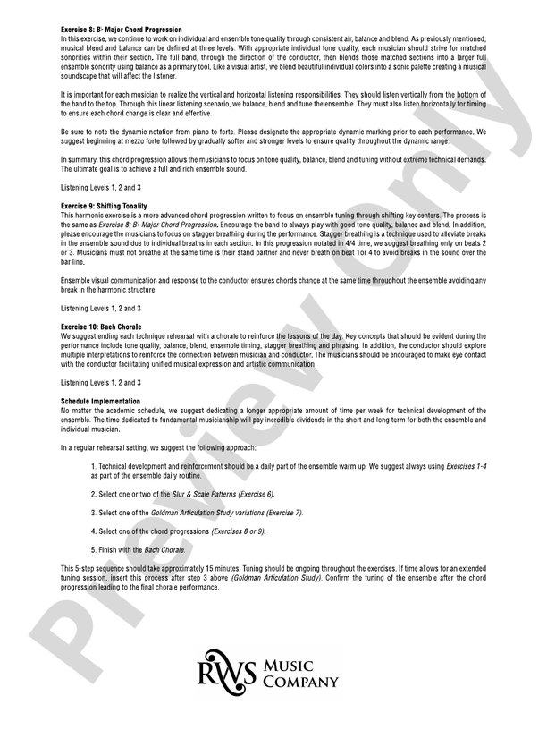 Keys to Success: Sonority and Technique - Warm-Ups for Symphonic Band ...