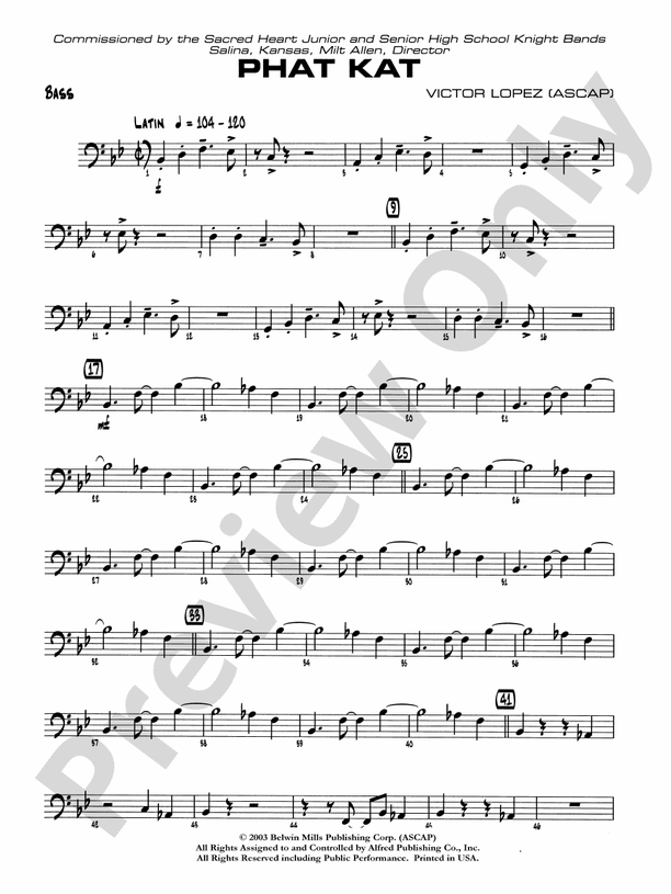 Phat Kat: String Bass: String Bass Part - Digital Sheet Music Download