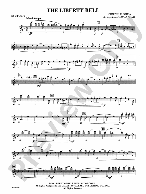 The Liberty Bell: Flute: Flute Part - Digital Sheet Music Download