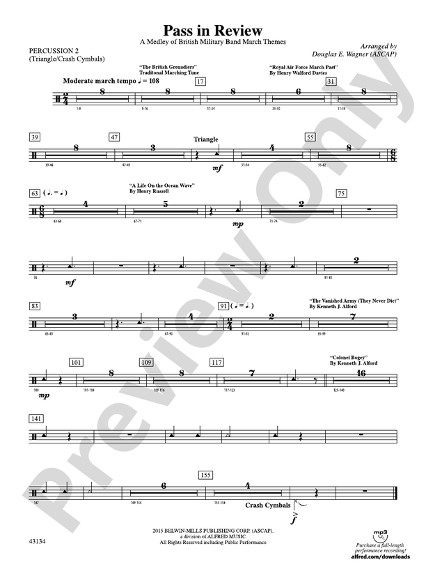 Pass in Review: 2nd Percussion: 2nd Percussion Part - Digital Sheet ...