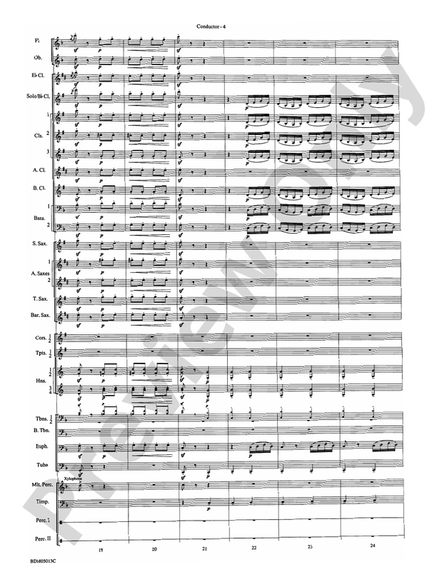 Pineapple Poll (Suite from the Ballet): Score: Concert Band Score - Digital Sheet Music Download