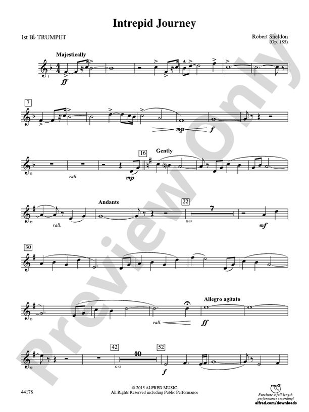 Intrepid Journey: 1st B-flat Trumpet: 1st B-flat Trumpet Part - Digital Sheet Music Download