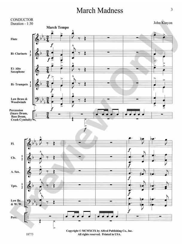 March Madness: : John Kinyon - Digital Sheet Music Download