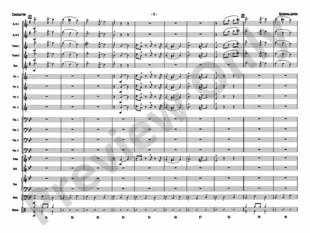 Greensleeves: Score: Jazz Ensemble Score - Digital Sheet Music Download