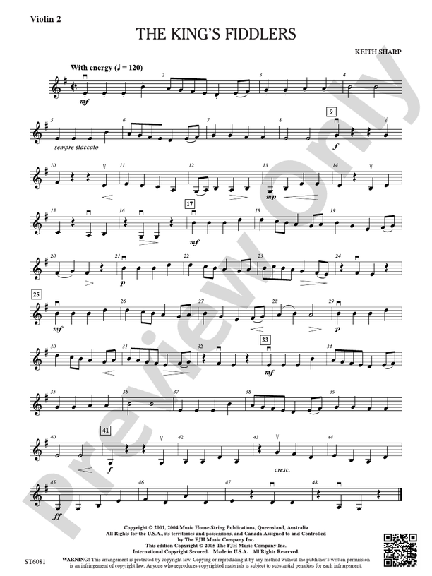 The King's Fiddlers: Violin 2: Violin 2 Part: Keith Sharp - Digital ...