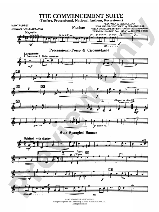 Commencement Suite (featuring a Fanfare, Processional, The National ...