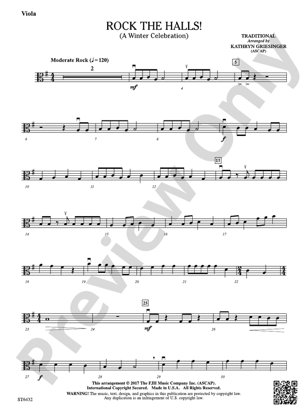 Rock The Halls!: Viola: Viola Part - Digital Sheet Music Download