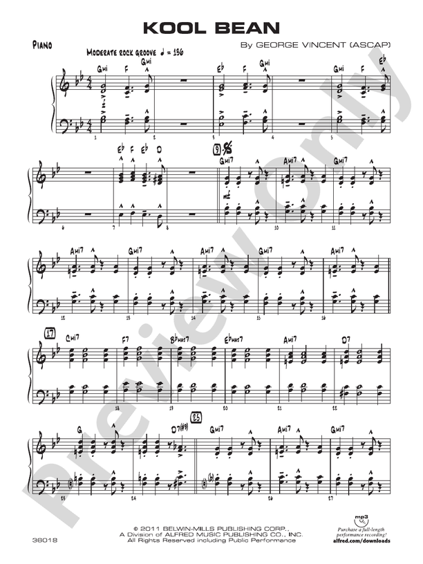 Kool Bean: Piano Accompaniment: Piano Accompaniment Part - Digital ...