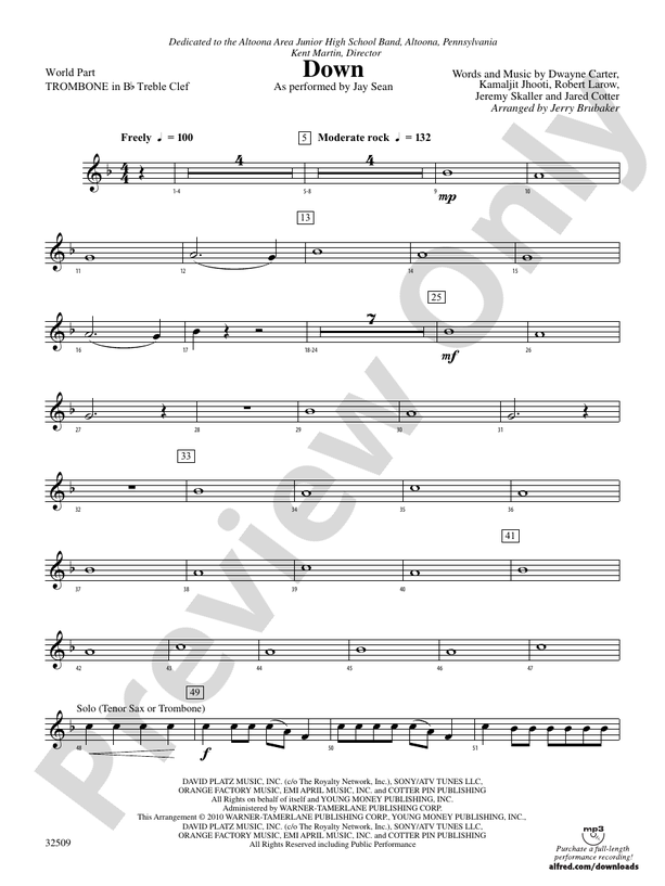 Down Wp 1st B Flat Trombone T C Wp 1st B Flat Trombone T C