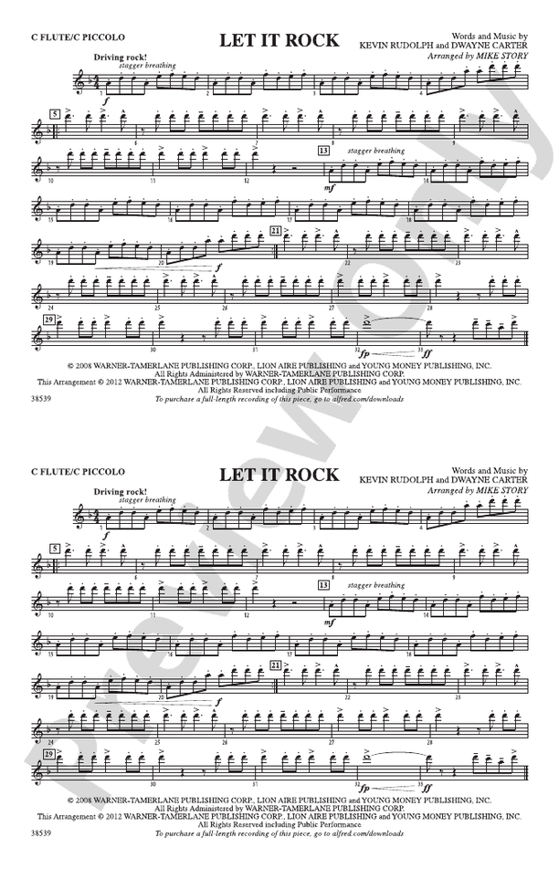 Let It Rock: Flute: Flute Part - Digital Sheet Music Download