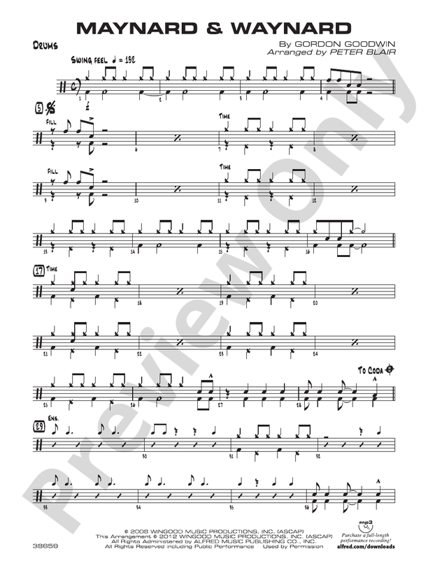 Maynard & Waynard: Drums: Drums Part - Digital Sheet Music Download