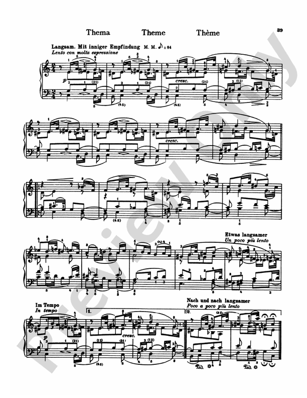 Schumann: Album for the Young, Op. 68: Theme Part - Digital Sheet Music ...