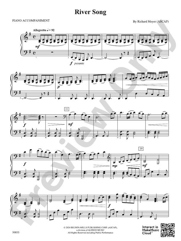 River Song: Piano Accompaniment: Piano Accompaniment Part - Digital ...