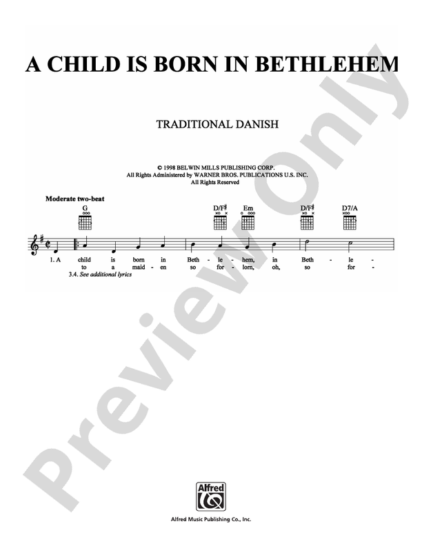 A Child is Born in Bethlehem: Lead Sheet: Traditional - Digital Sheet ...