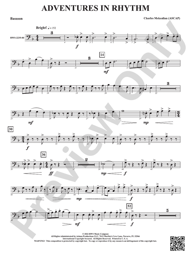 Adventures in Rhythm: Bassoon: Bassoon Part: Charles Mekealian ...