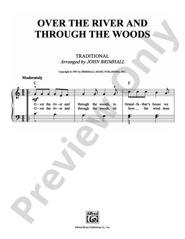Over the River and Through the Woods: Easy Piano: Traditional - Digital ...
