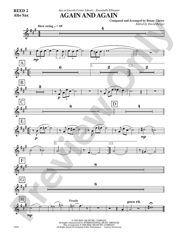 Again and Again: 2nd E-flat Alto Saxophone: 2nd E-flat Alto Saxophone ...