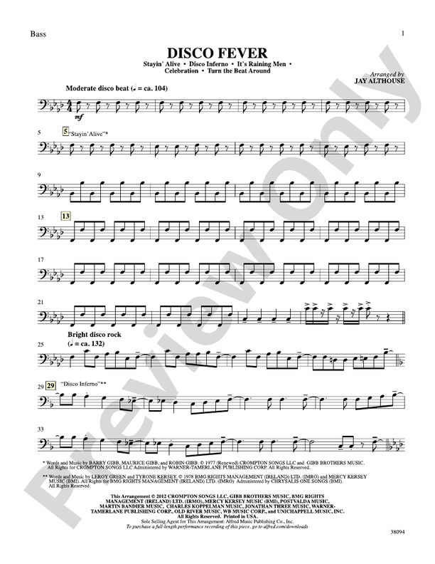 Disco Fever: String Bass: String Bass Part - Digital Sheet Music Download