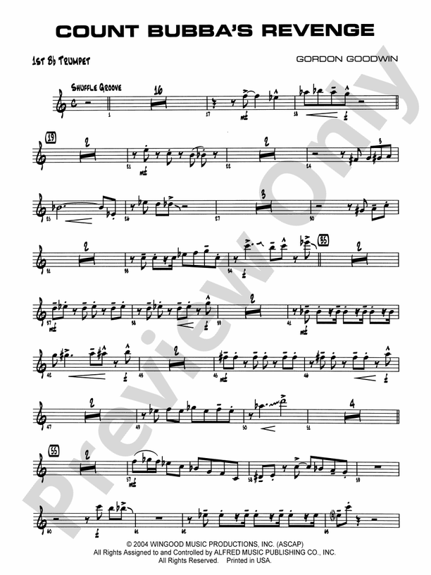 Count Bubba's Revenge: 1st B-flat Trumpet: 1st B-flat Trumpet Part ...