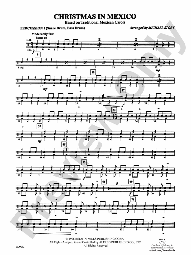 Christmas in Mexico: 1st Percussion: 1st Percussion Part - Digital ...