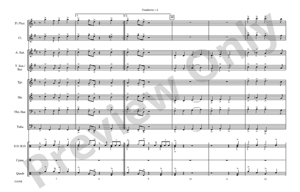Sing, Sing, Sing: Score: Marching Band Score - Digital Sheet Music Download
