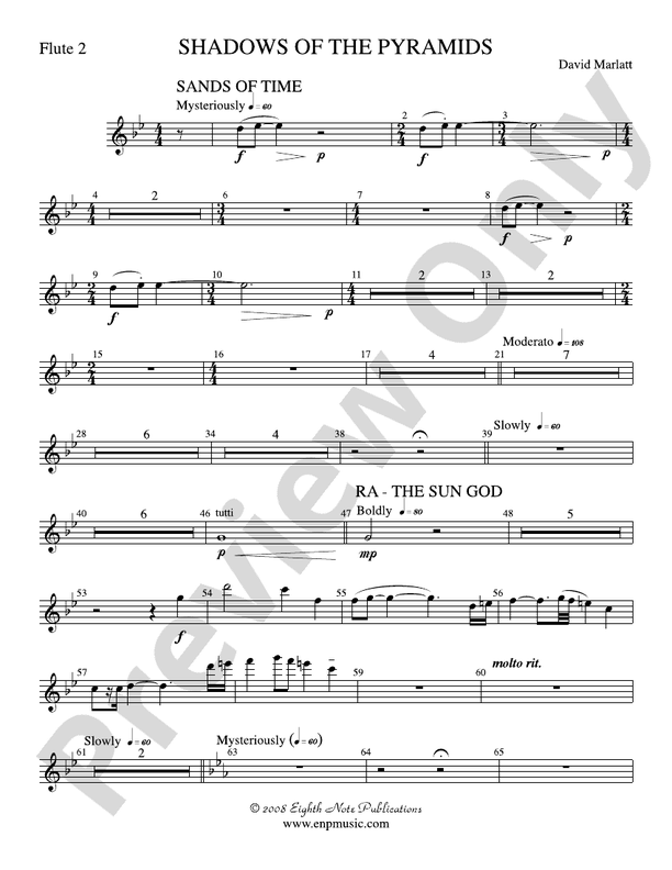 Shadows of the Pyramids: 2nd Flute: 2nd Flute Part - Digital Sheet ...