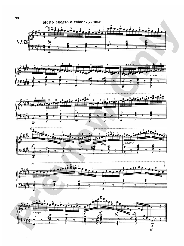 Czerny: School of Velocity, Op. 299 (Complete): No. 33 Part - Digital ...