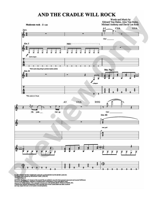 And the Cradle Will Rock: Guitar TAB: Van Halen - Digital Sheet Music ...