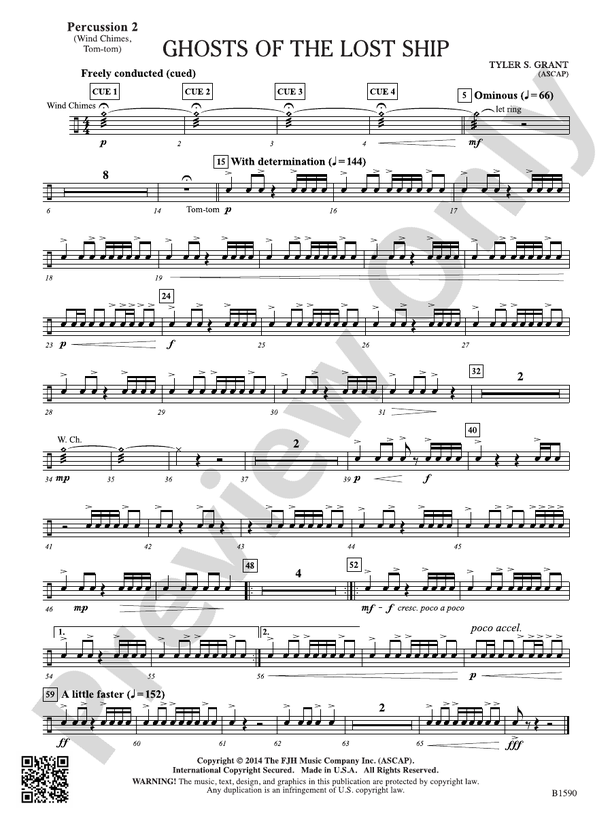 Ghosts of the Lost Ship: Percussion 2: Percussion 2 Part: Tyler S ...