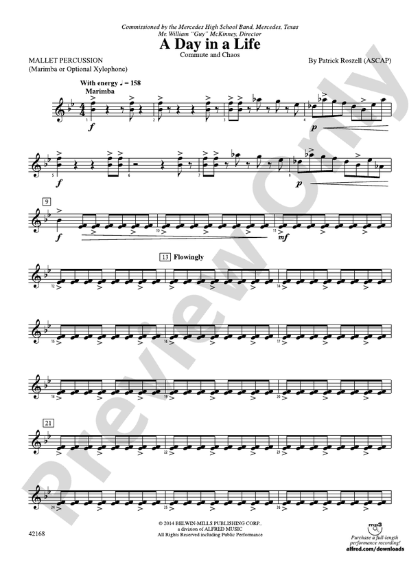 A Day in a Life: Mallets: Mallets Part - Digital Sheet Music Download