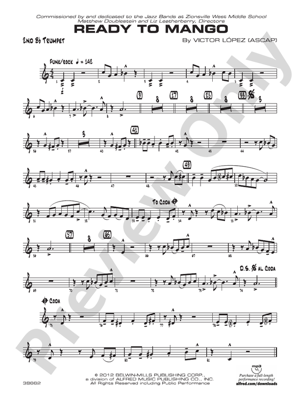 Ready to Mango: 2nd B-flat Trumpet: 2nd B-flat Trumpet Part - Digital Sheet Music Download