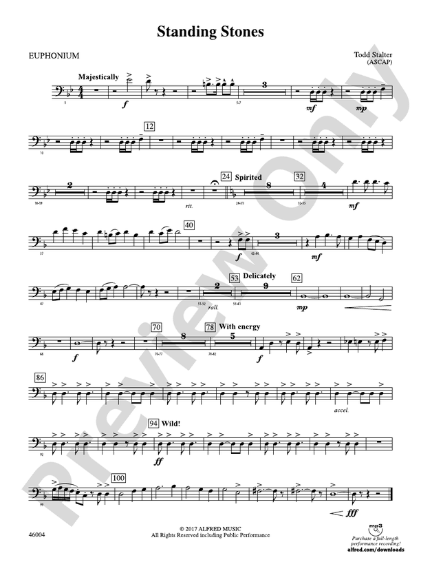 Standing Stones: Baritone B.C.: Baritone B.C. Part - Digital Sheet Music Download