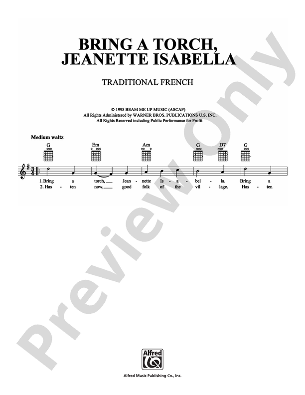 Bring a Torch, Jeanette Isabella: Lead Sheet: Traditional - Digital ...