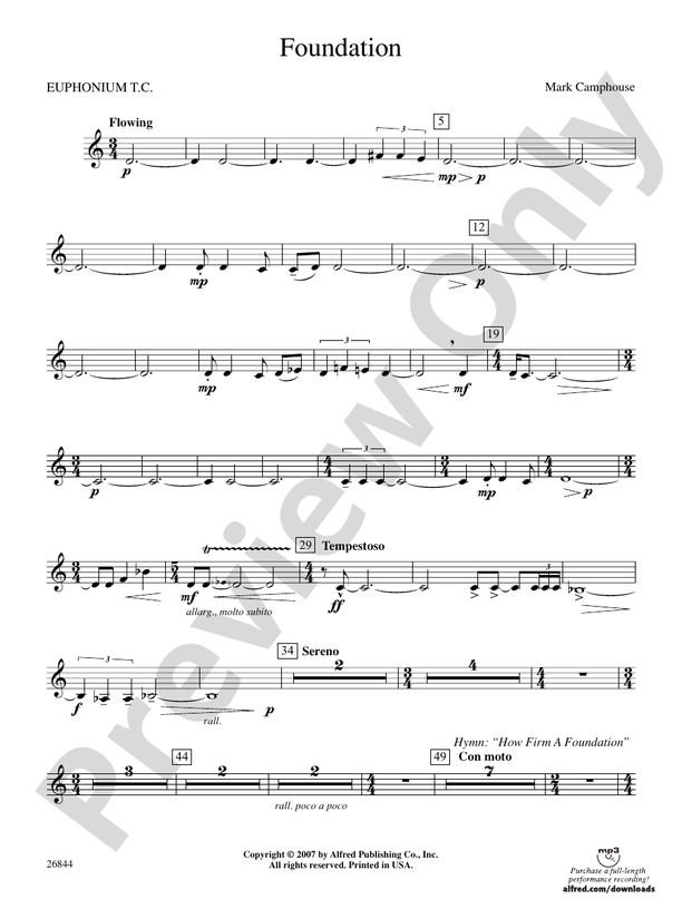 Foundation: Baritone T.C.: Baritone T.C. Part - Digital Sheet Music Download