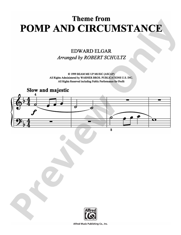 Pomp and Circumstance (Theme): Easy Piano: Edward William Elgar ...