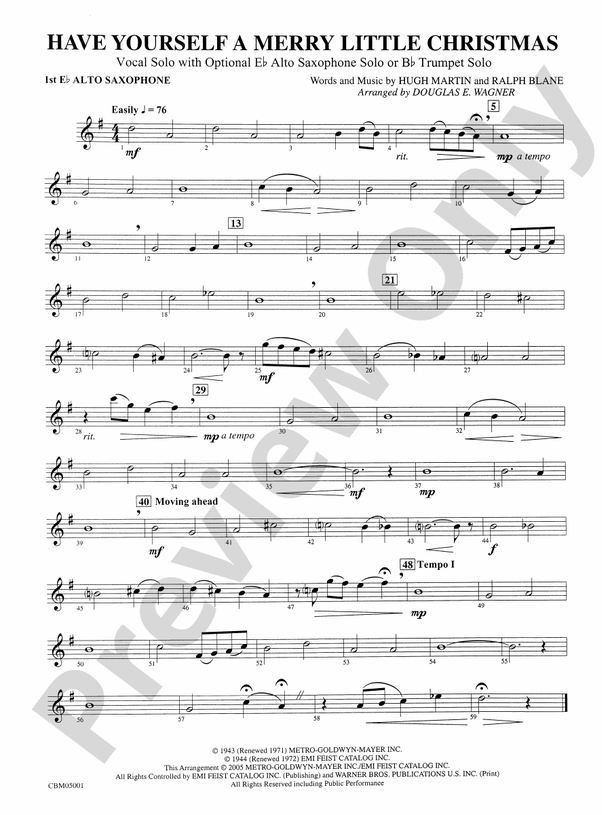 Have Yourself a Merry Little Christmas (Vocal Solo with Opt. E-Flat ...