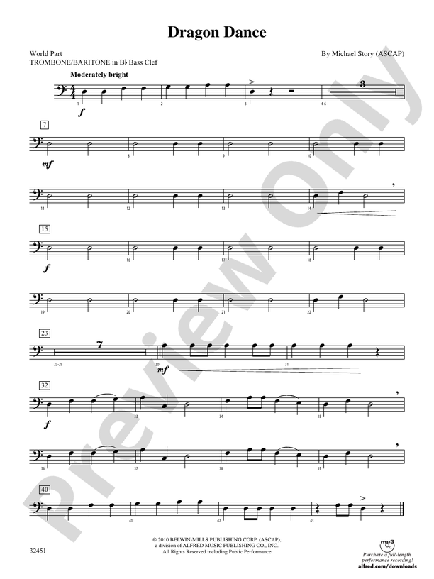 Dragon Dance Wp 1st B Flat Trombone B C Wp 1st B Flat Trombone B