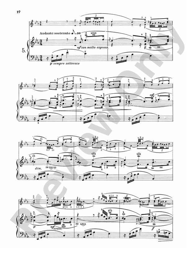 Bach: Three-Part Inventions (Ed. Mugellini): Three-Part Invention 5 ...