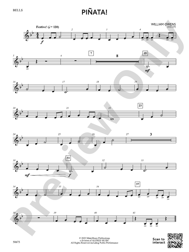 Piñata!: Bells: Bells Part - Digital Sheet Music Download