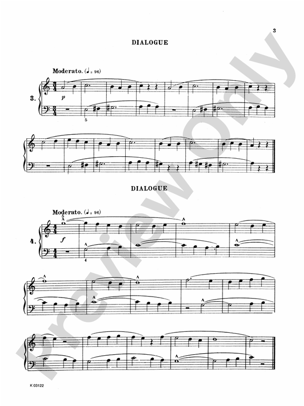 Bartók: The First Term: No. 4, Dialogue Part - Digital Sheet Music Download