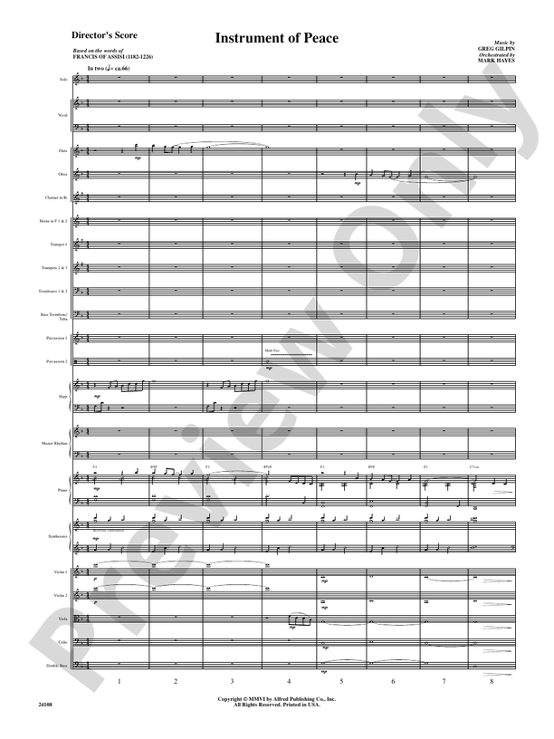 Instrument of Peace: Score: Choir Score - Digital Sheet Music Download