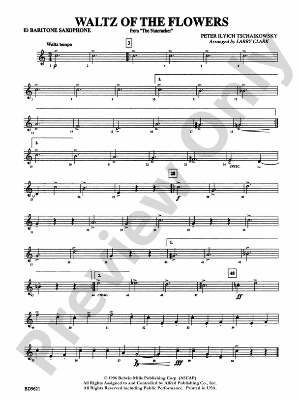 Waltz of the Flowers (from The Nutcracker Suite): E-flat Baritone ...