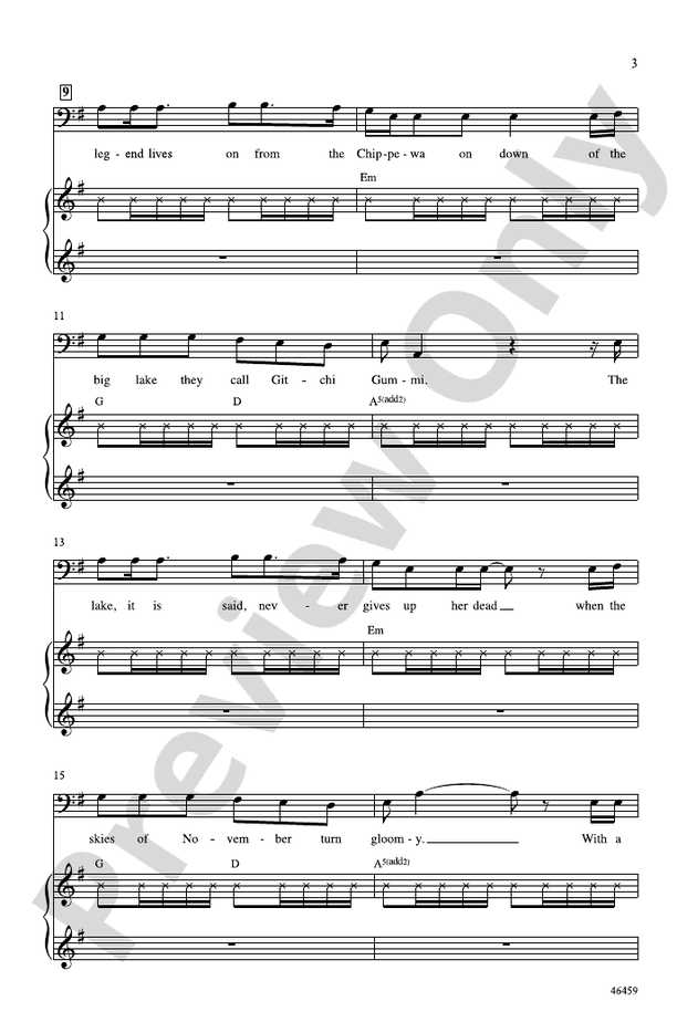 The Wreck of the Edmund Fitzgerald: TTBB Choral Octavo: Gordon ...