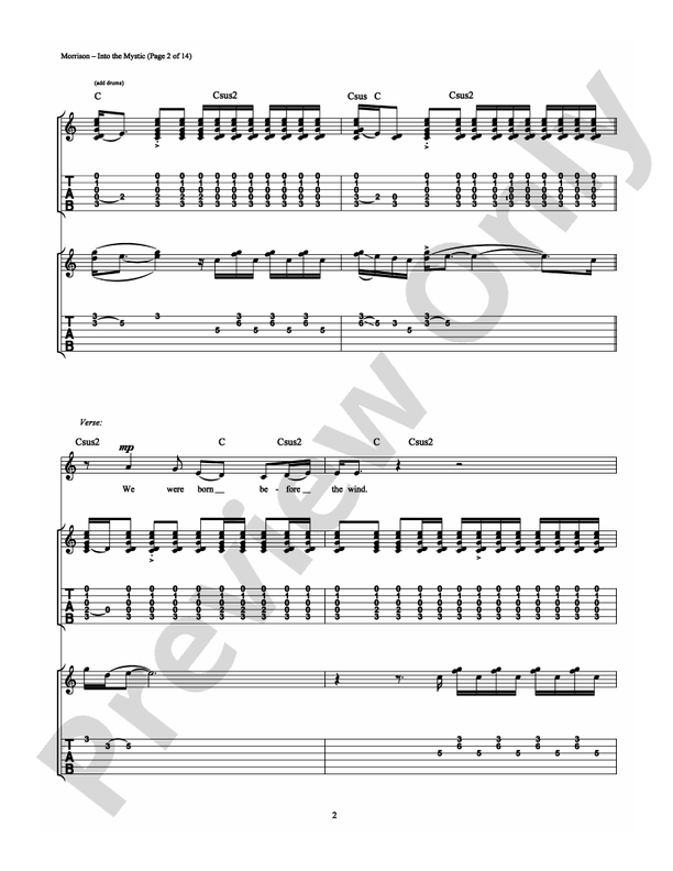 Into the Mystic: Guitar TAB: Van Morrison - Digital Sheet Music Download