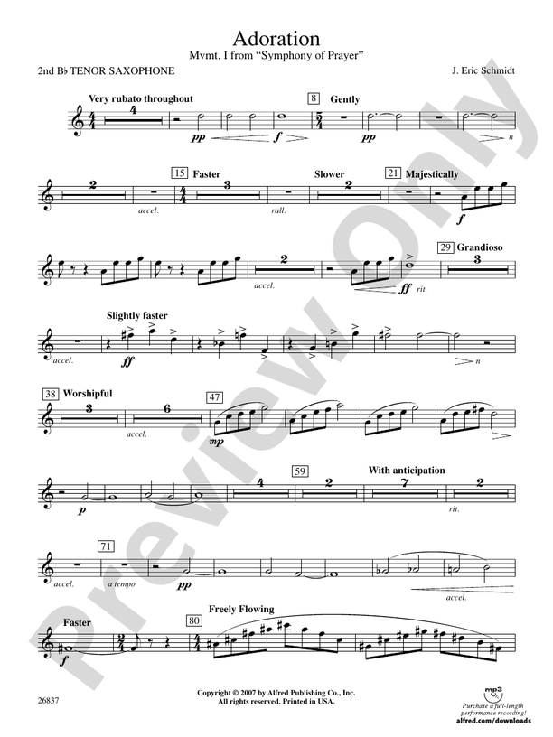 Adoration (Movement 1 from Symphony of Prayer): 2nd B-flat Tenor ...